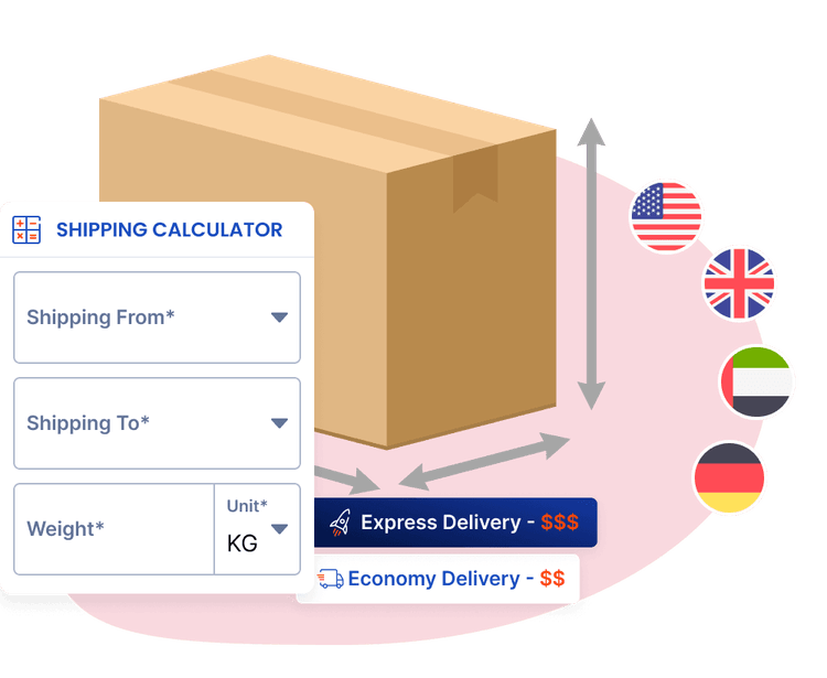 Shipping Cost Calculator - Boxit4me